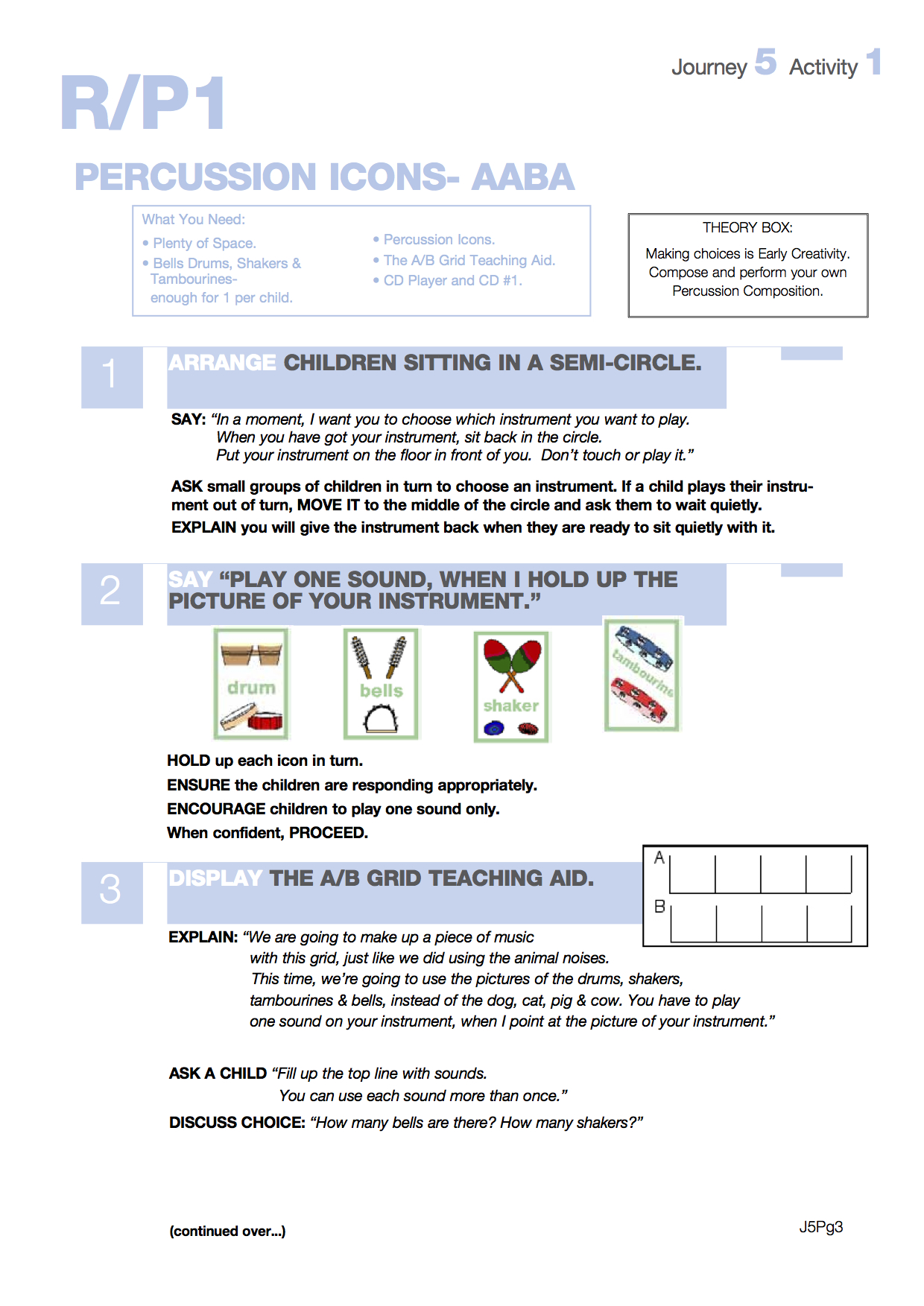 Reception/Primary 1 Music | ABC Creative Music